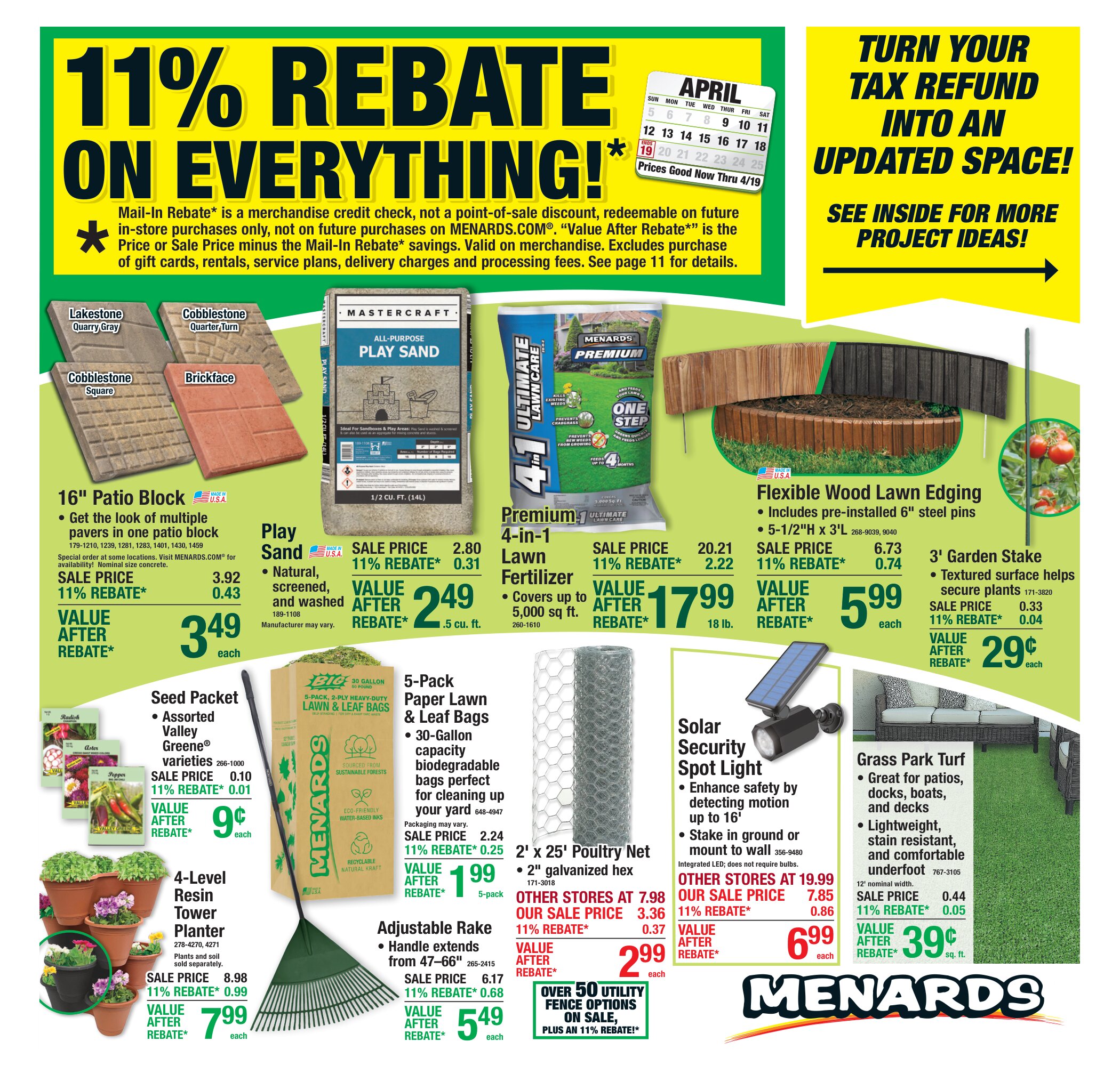Menards Weekly Ad April 9 - April 19, 2026