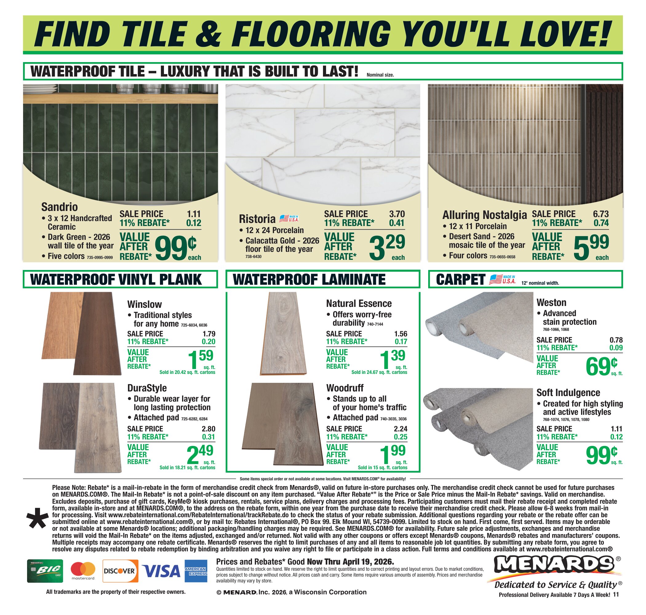Menards Weekly Ad April 9 - April 19, 2026