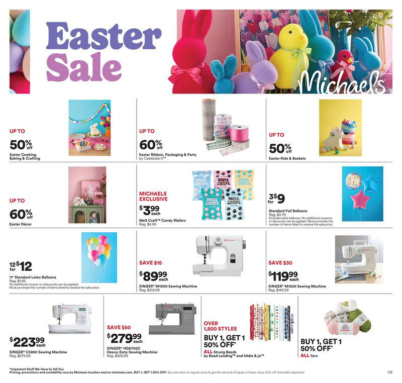 Michaels Weekly Ad March 29 - April 4, 2026. Easter Sale!