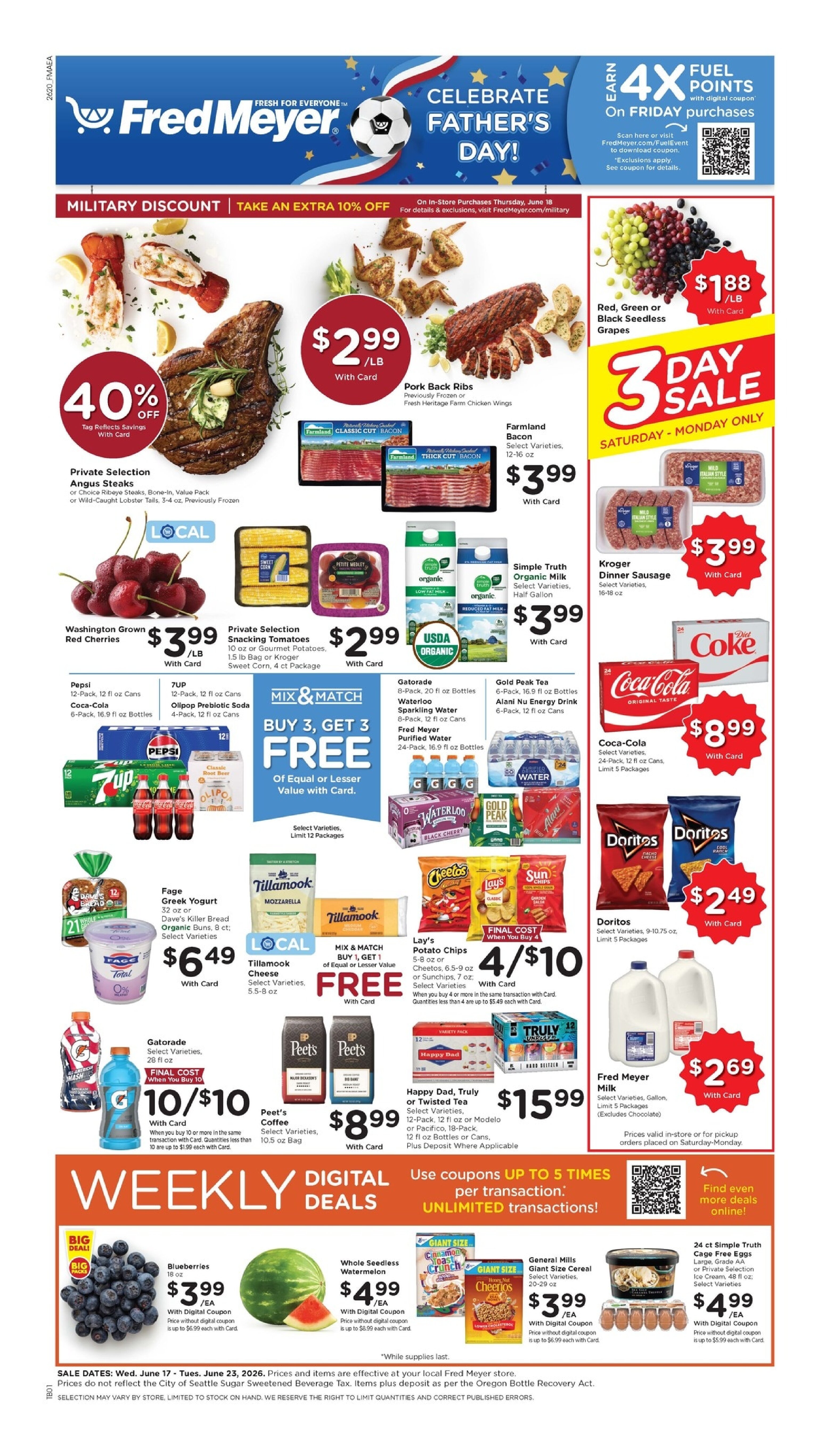 Fred Meyer Ad Sale June 17 - June 23, 2026